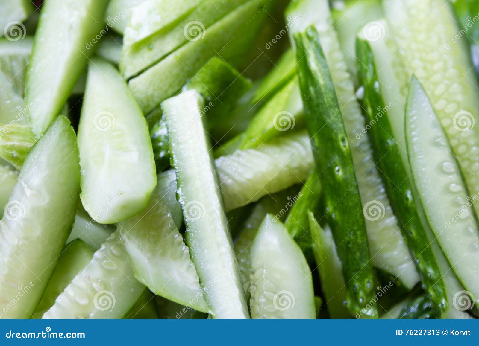 Cucumber Sliced into Strips Stock Image - Image of vegetarian, foods ...
