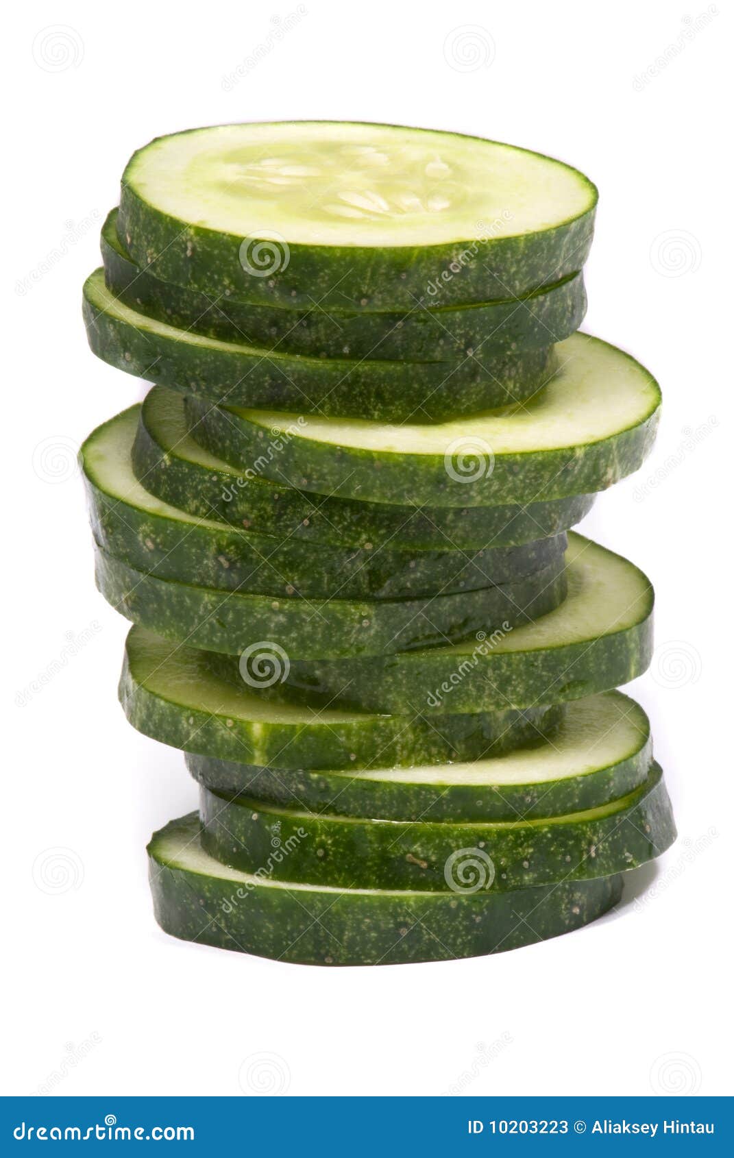 Cucumber slices stock image. Image of detail, natural - 10203223