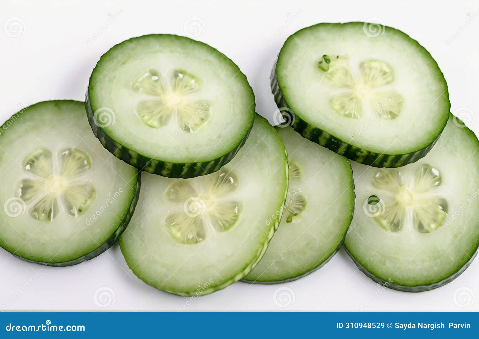 Cucumber Slices ,cut Out on White Background Stock Illustration ...