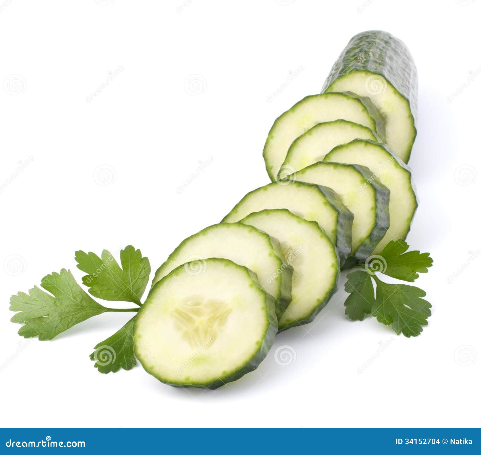 Cucumber slices stock photo. Image of perfect, peel, ripe - 34152704
