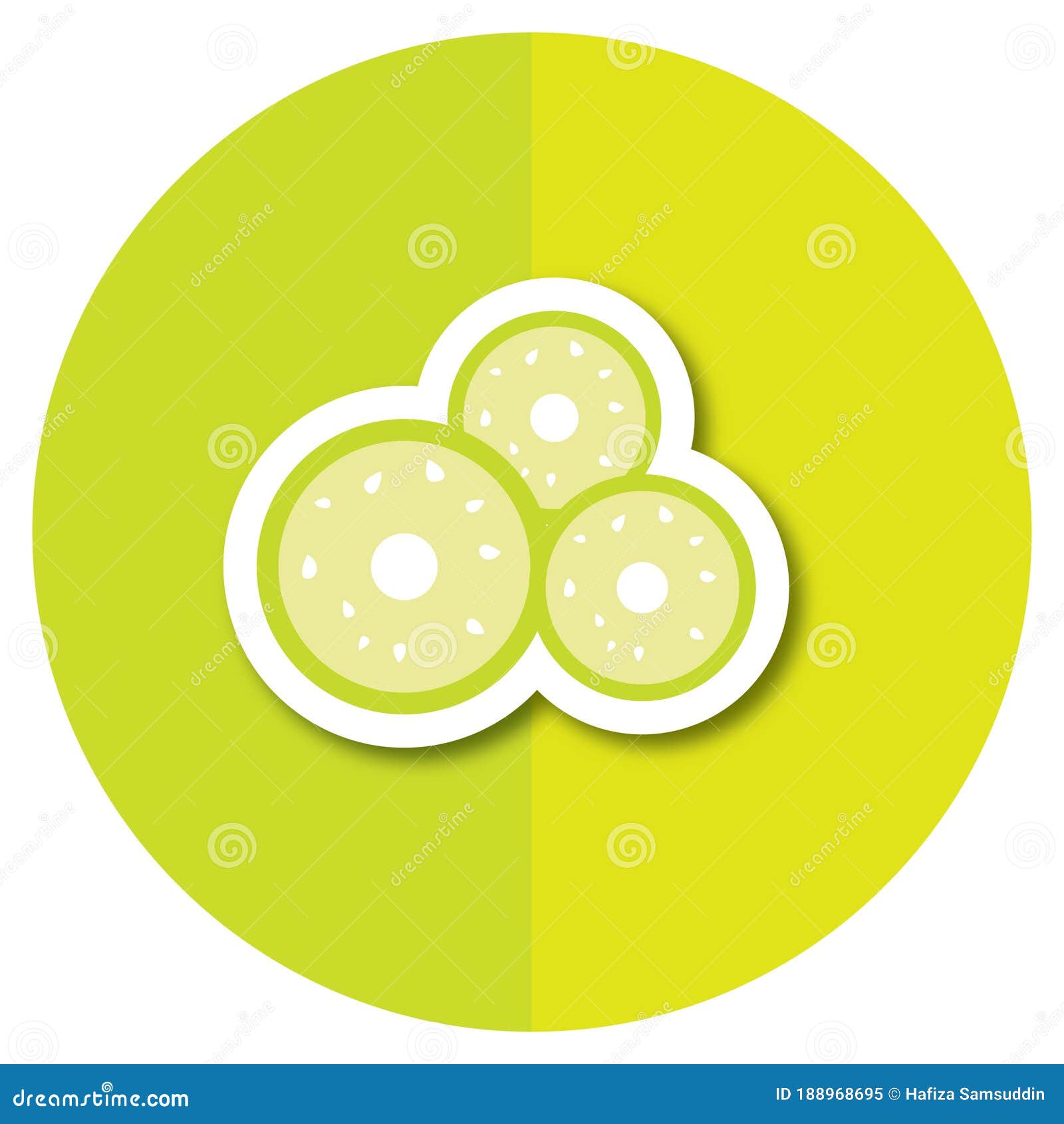 Cucumber Slices. Vector Illustration Decorative Design Stock Vector ...