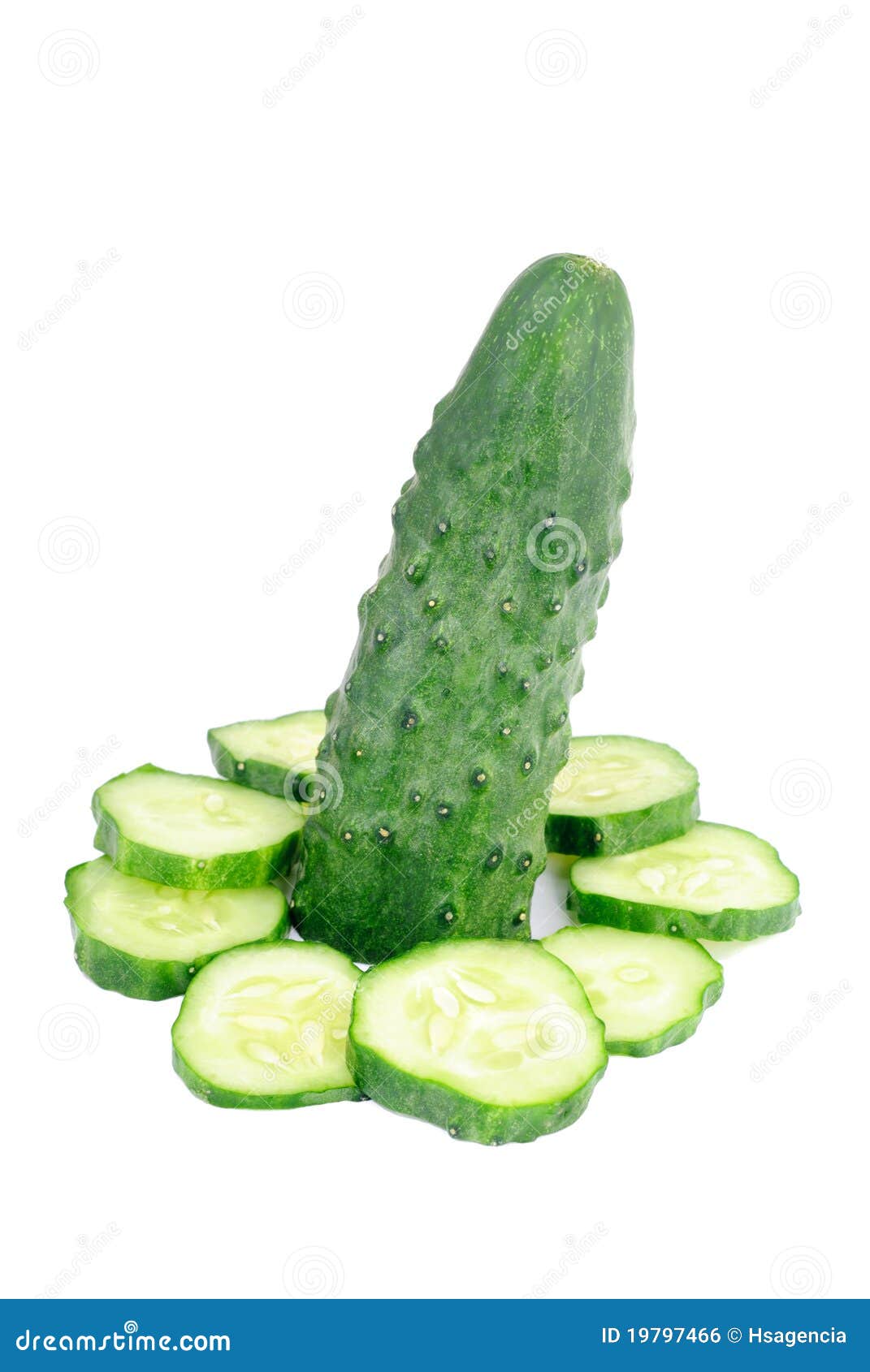Cucumber Solar Clock. Cucumber and Slices. Stock Photo - Image of ...
