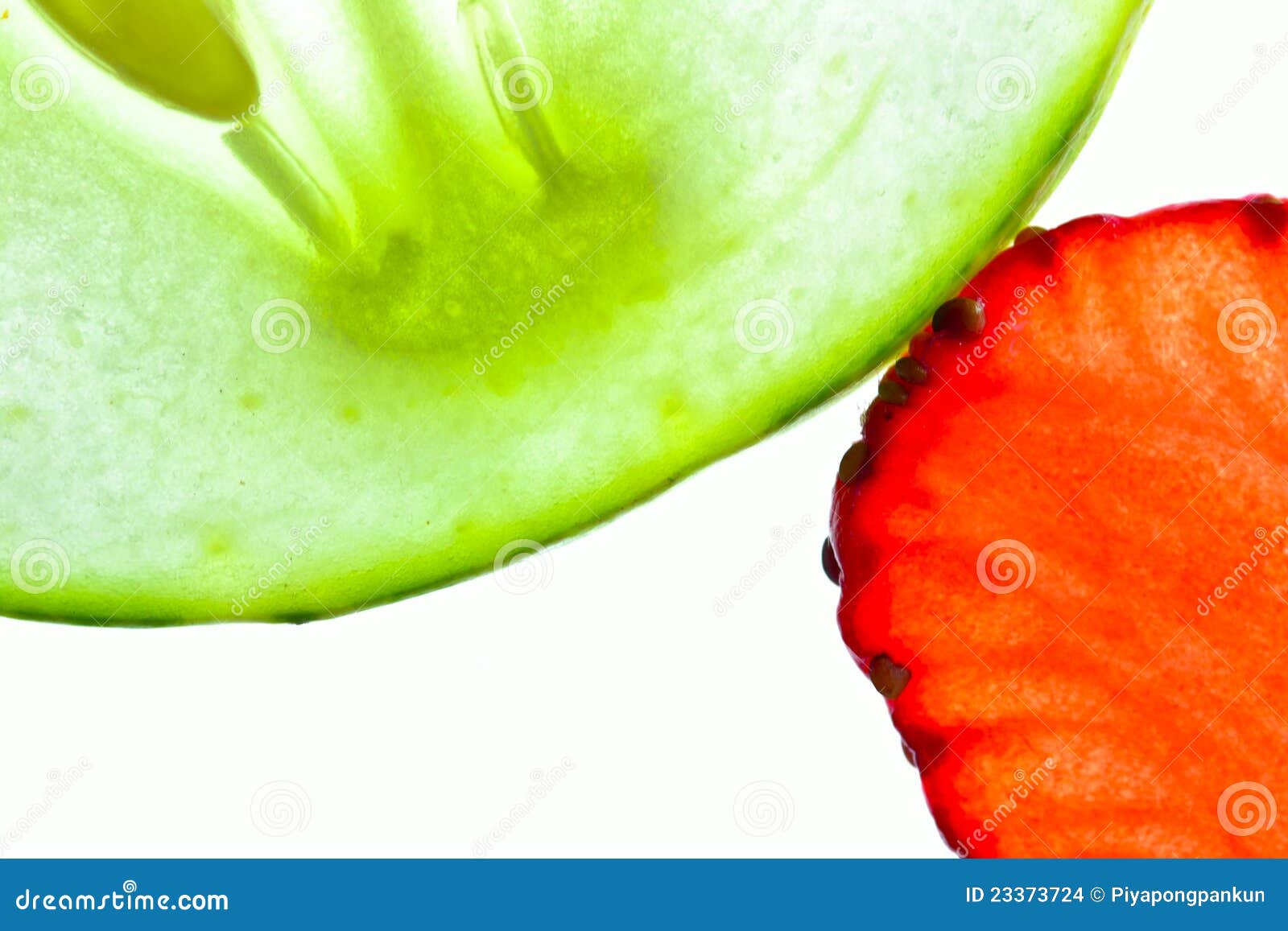 Cucumber and Strawberry Isolated on White Stock Photo - Image of nature ...