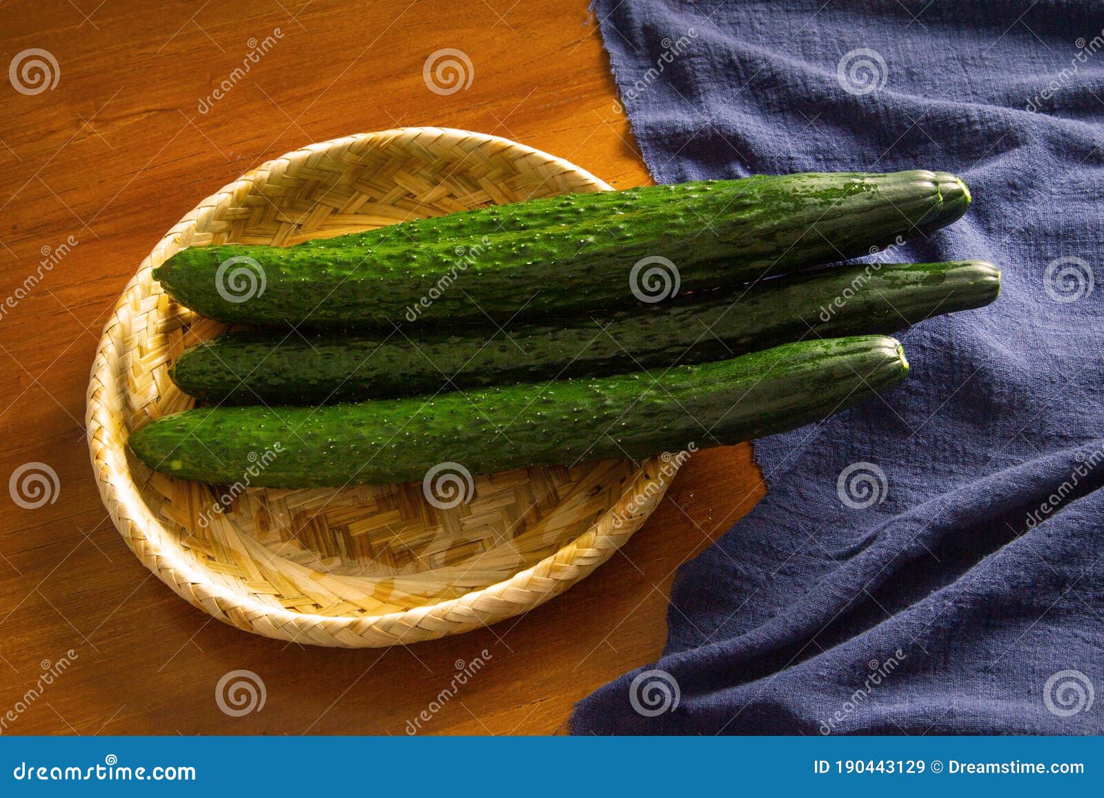 Cucumber on the table stock image. Image of vegetable - 190443129