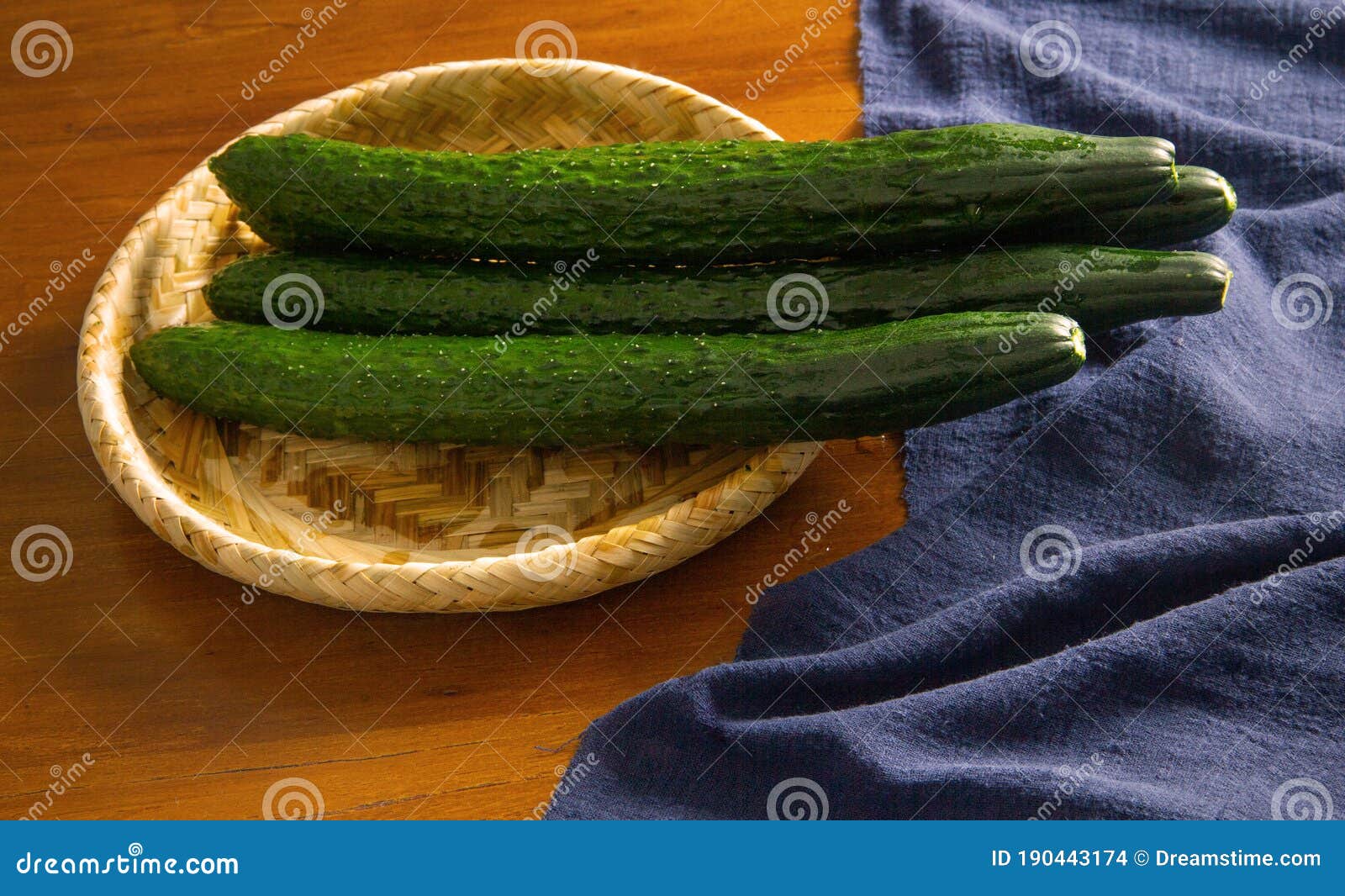 Cucumber on the table stock photo. Image of vegetarian - 190443174