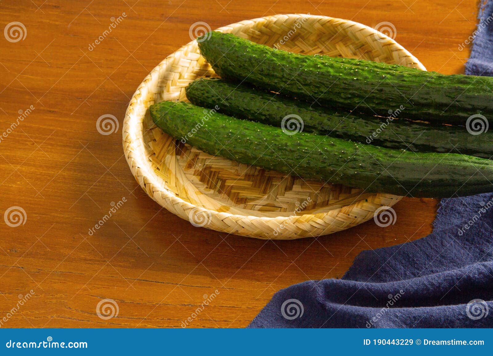 Cucumber on the table stock image. Image of stir, cold - 190443229