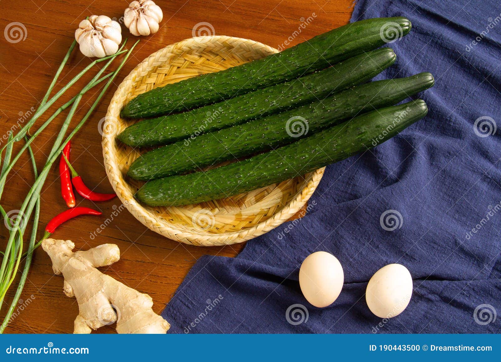 Cucumber on the table stock photo. Image of chinese - 190443500