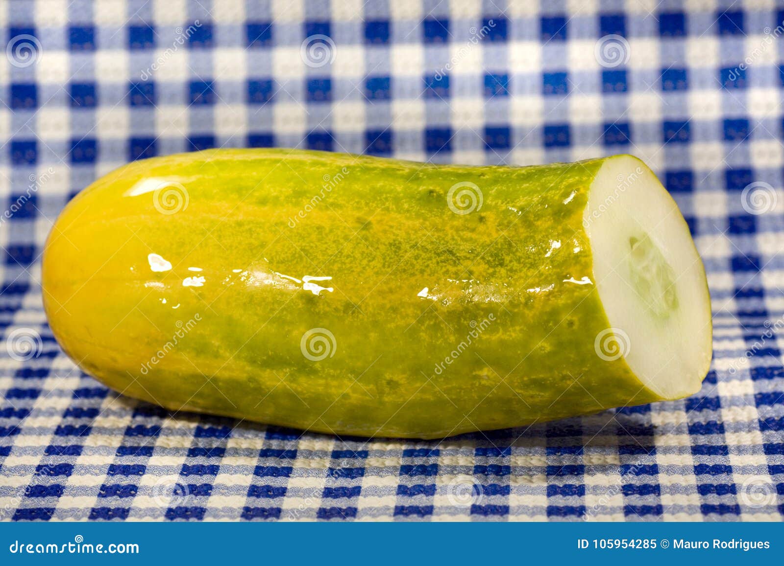 Cucumber on the table stock image. Image of yellow, isolated - 105954285