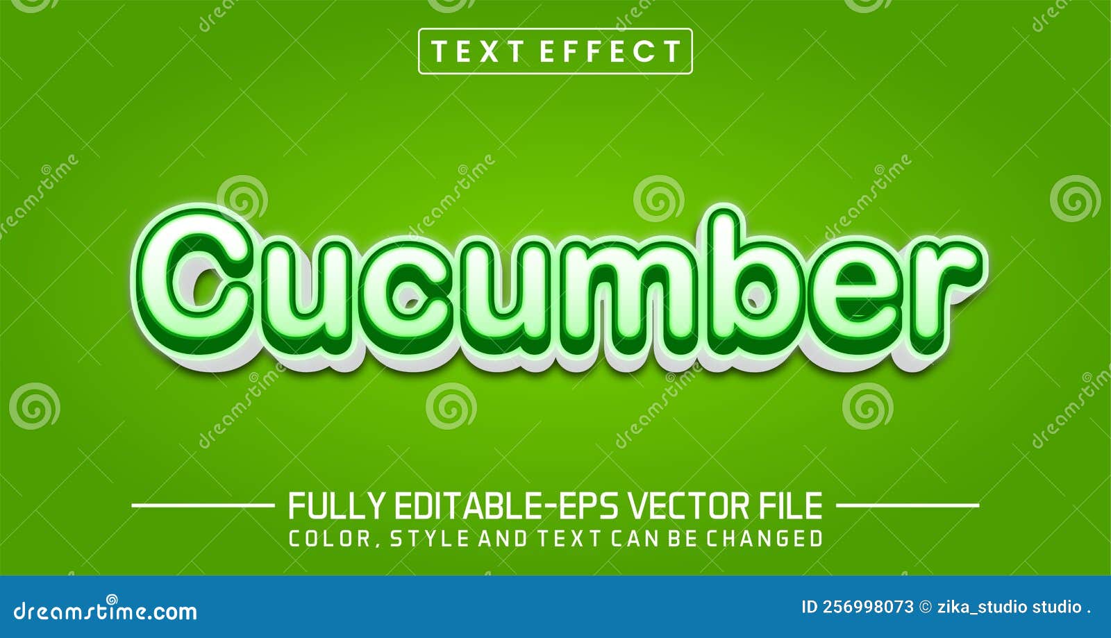 Cucumber Text Style Effect Editable Stock Vector - Illustration of ...