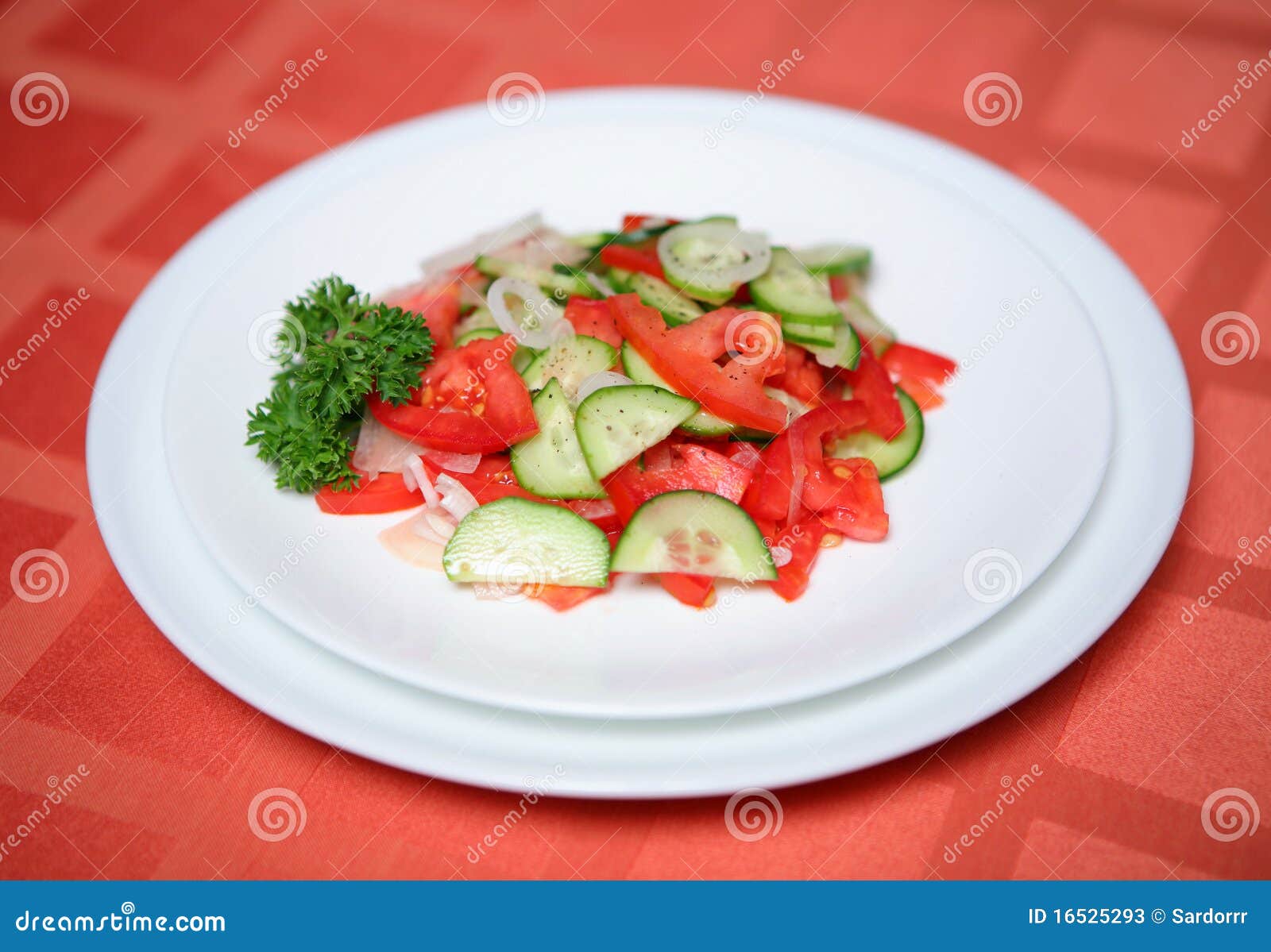 Cucumber Tomatoe Appetizing Vegetable Salad Stock Image - Image of ...