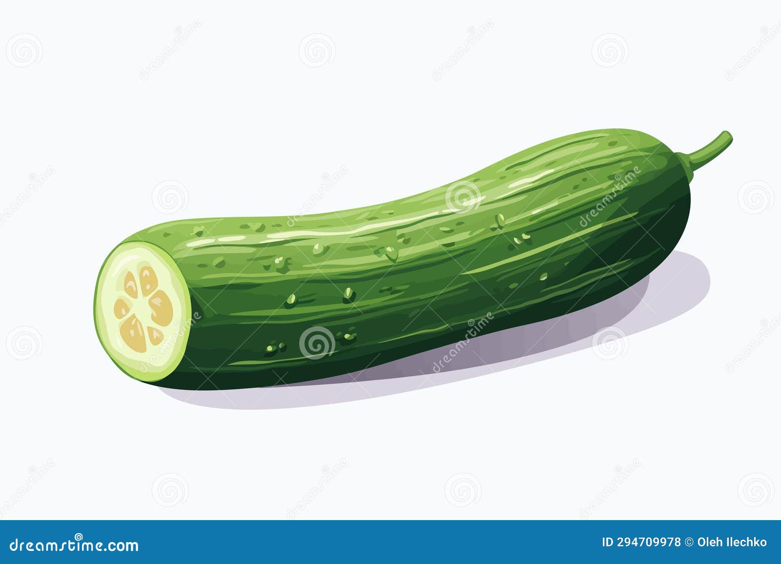 Cucumber Vector Flat Minimalistic Isolated Vector Style Illustration ...