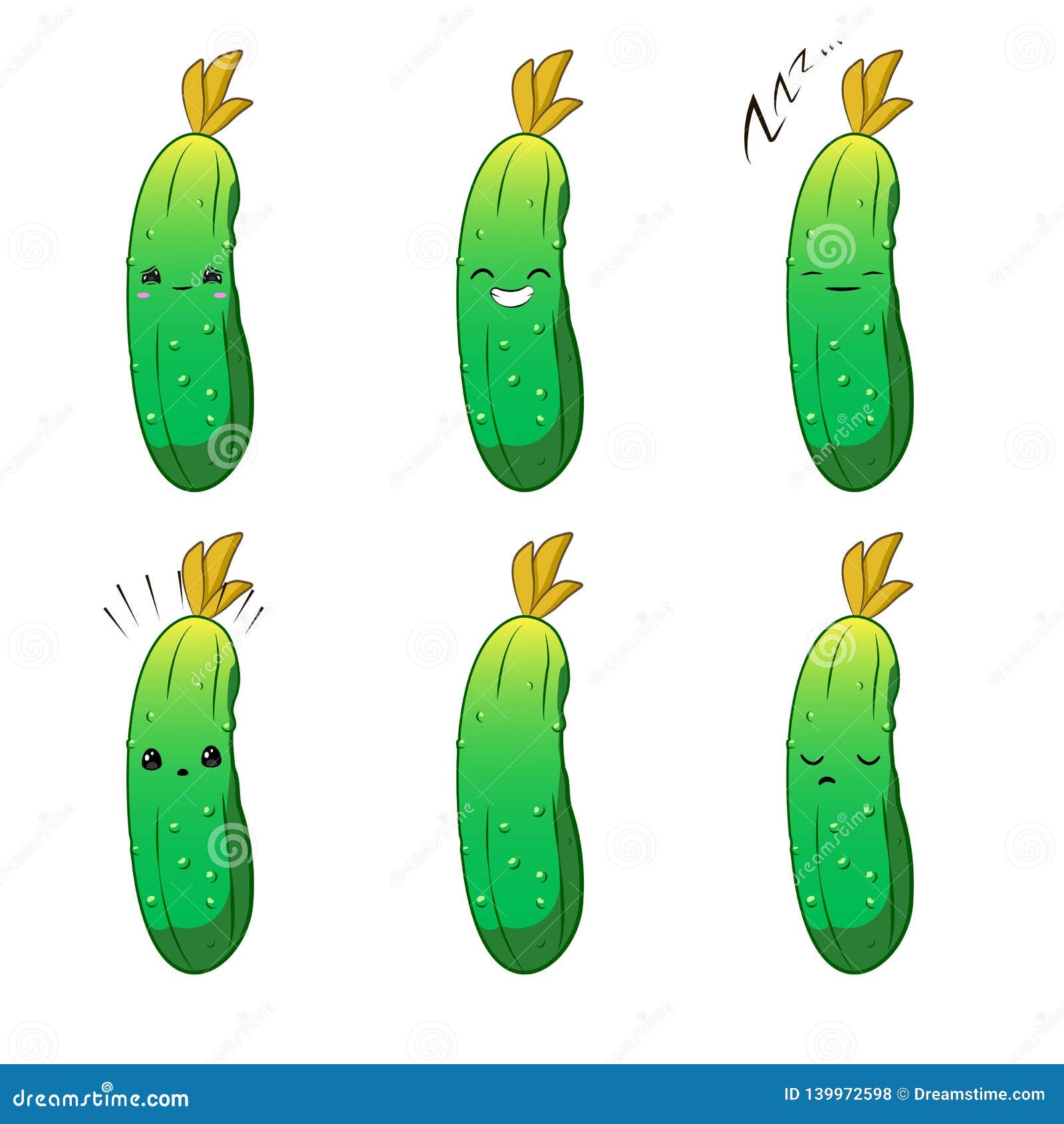 Smiling Pickle Vector Illustration | CartoonDealer.com #17220240