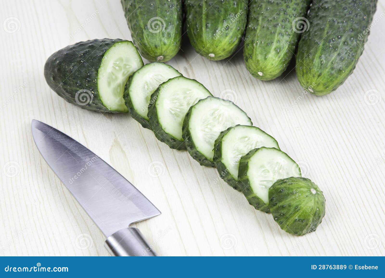 Cucumbers cut stock image. Image of knife, cucumber, pickles - 28763889
