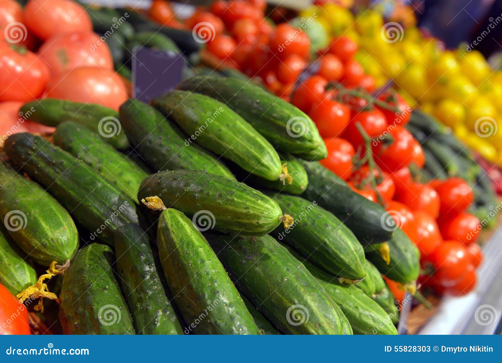Cucumbers on display stock image. Image of eating, market - 55828303