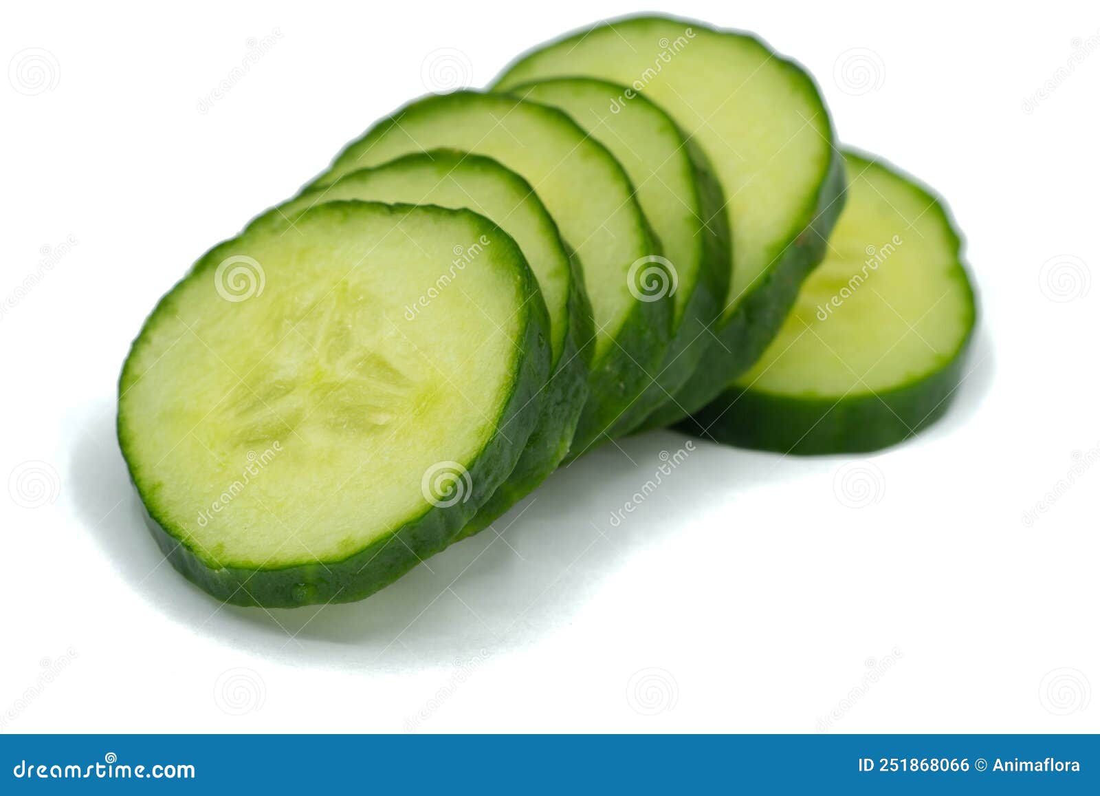 Cucumbers Slices Isolated on White Background, Cut Out Stock Photo ...