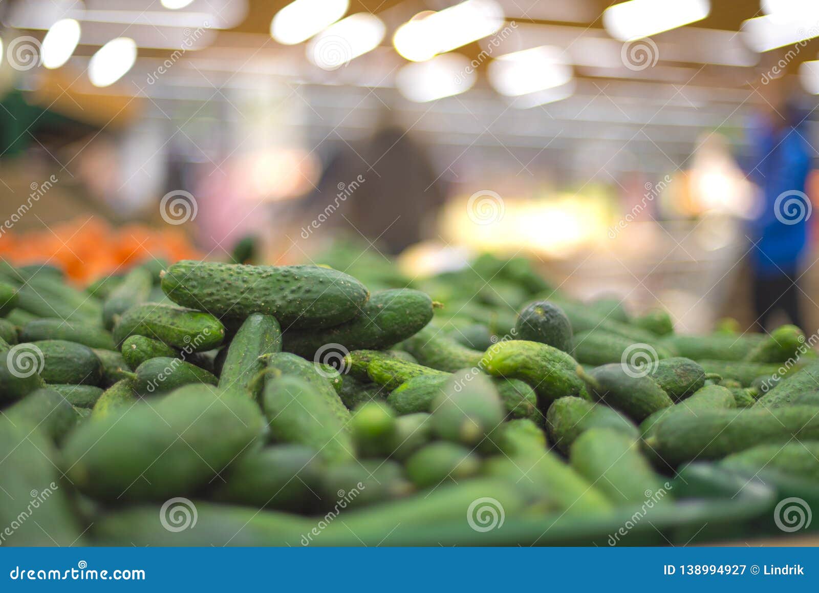 Cucumbers in the store stock image. Image of eating - 138994927