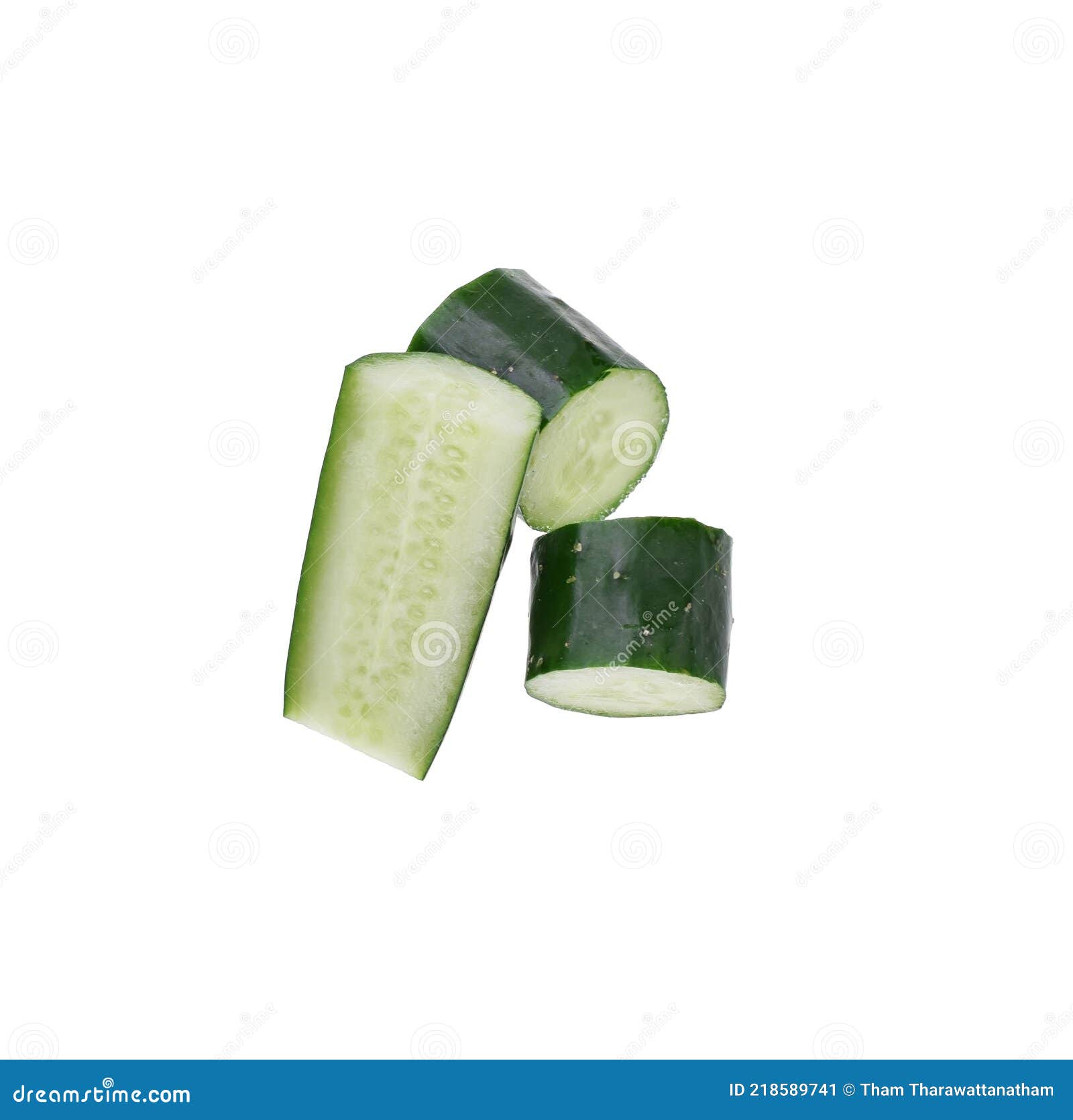 Cucumbers Top View Isolated on White Background Stock Image - Image of ...