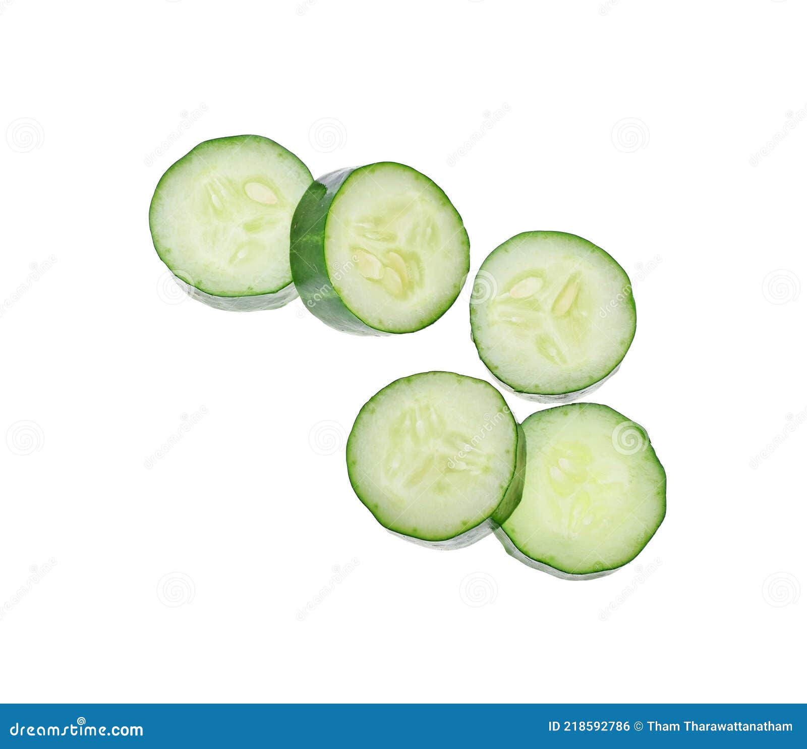 Cucumbers Top View Isolated on White Background Stock Photo - Image of ...
