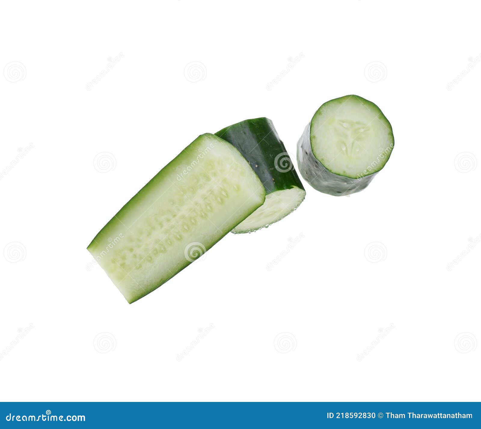 Cucumbers Top View Isolated on White Background Stock Photo - Image of ...