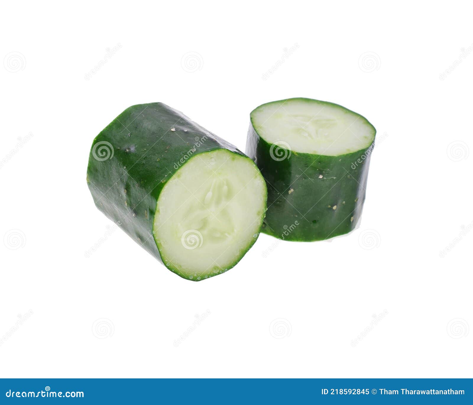 Cucumbers Top View Isolated on White Background Stock Image - Image of ...