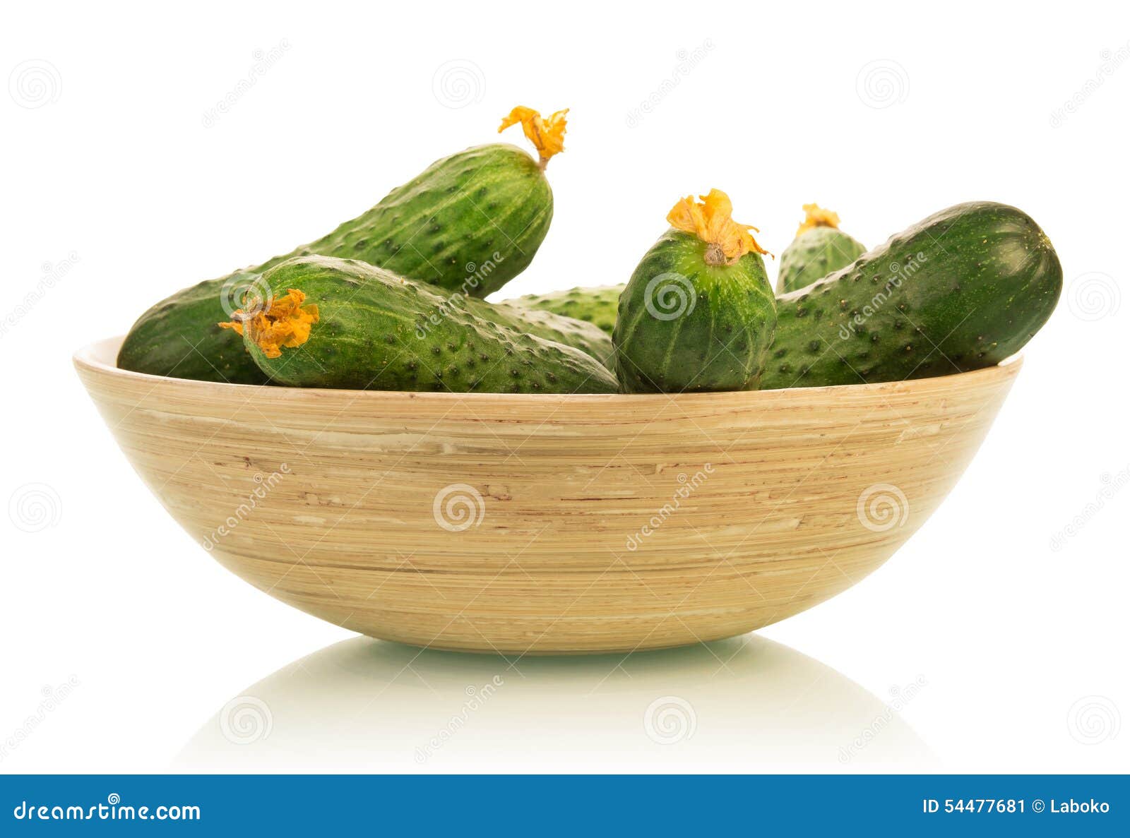 Cucumbers in wooden bow stock image. Image of vegetables - 54477681