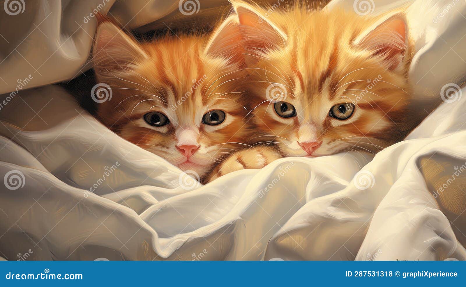 Cuddle Pile of Kittens stock illustration. Illustration of hugging ...