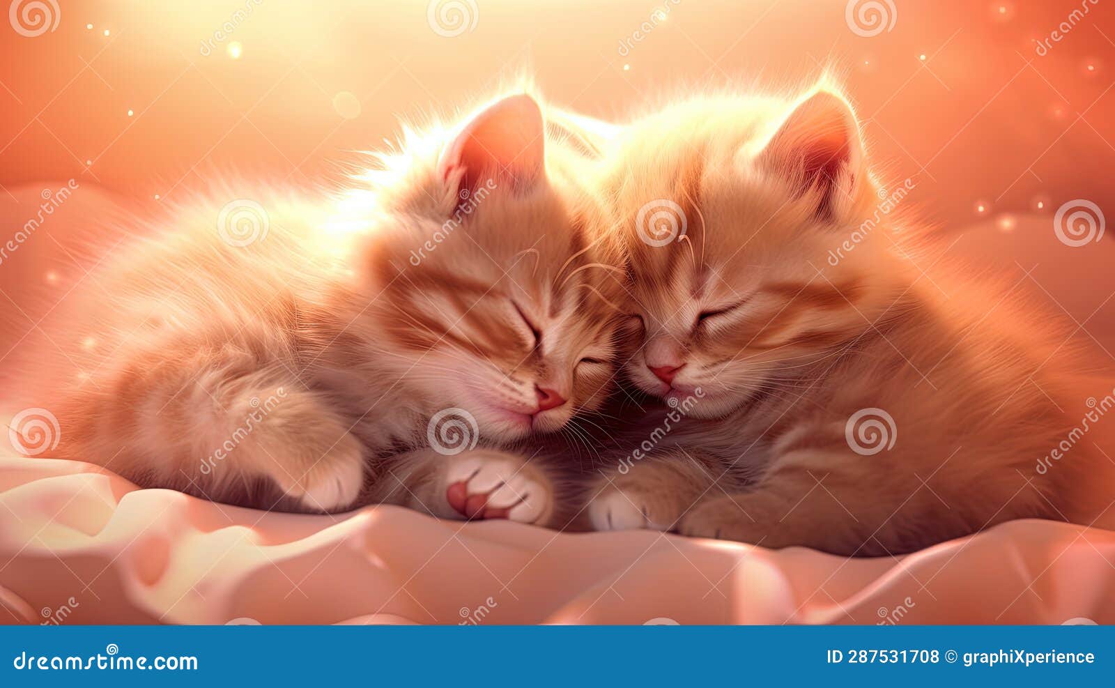Cuddle Pile of Kittens stock illustration. Illustration of realistic ...