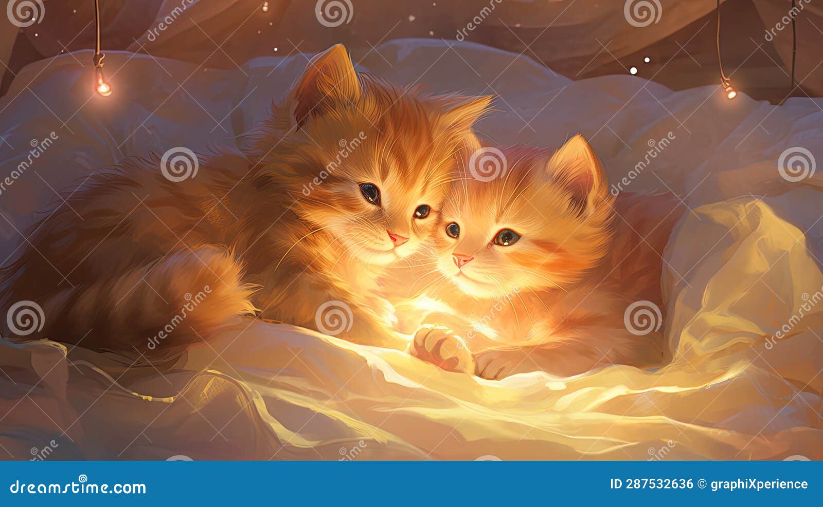 Cuddle Pile of Kittens stock illustration. Illustration of kittens ...