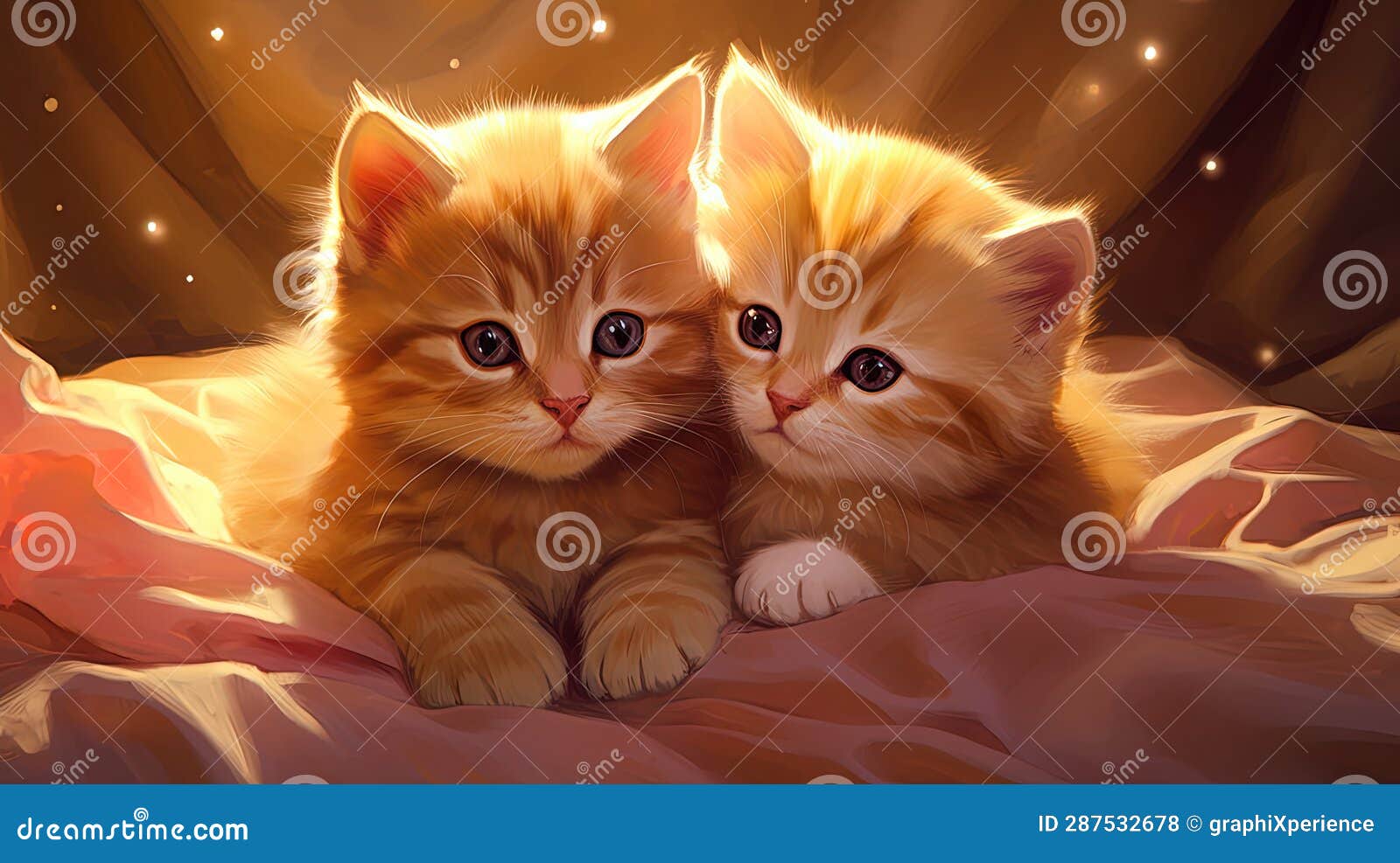 Cuddle Pile of Kittens stock illustration. Illustration of anim - 287532678