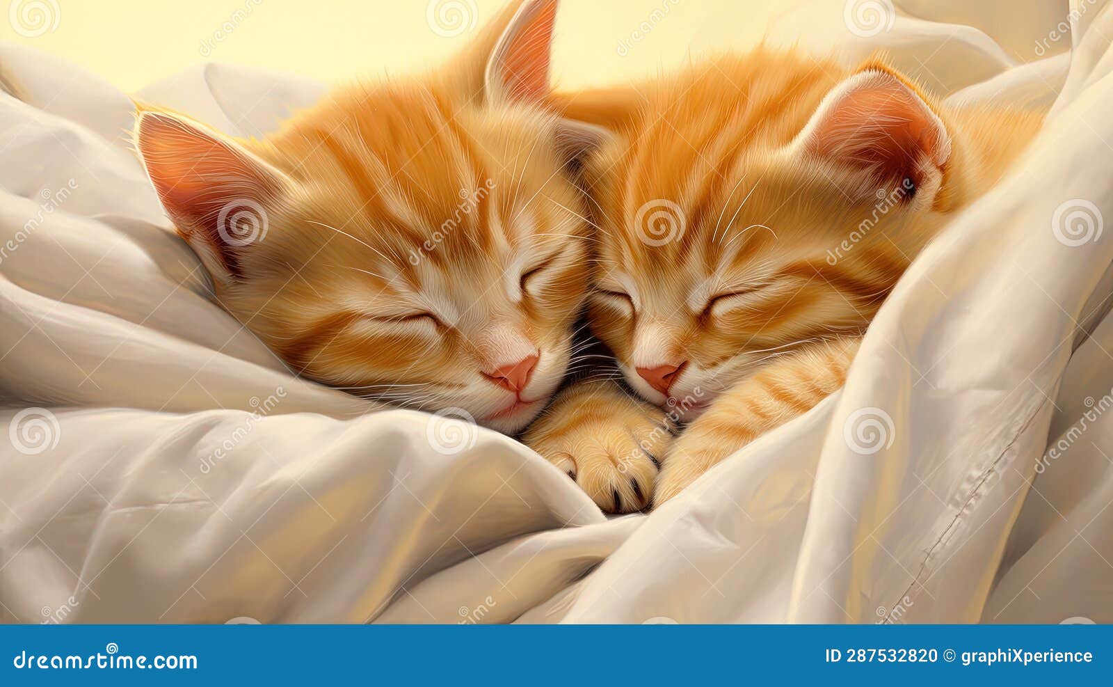 Cuddle Pile of Kittens stock illustration. Illustration of realistic ...