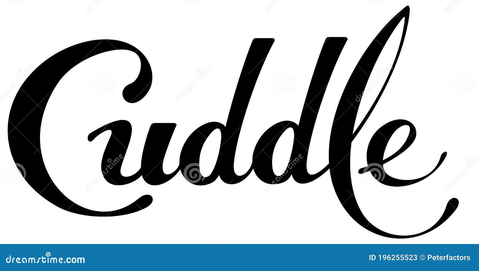 Cuddle - Custom Calligraphy Text Cartoon Vector | CartoonDealer.com ...