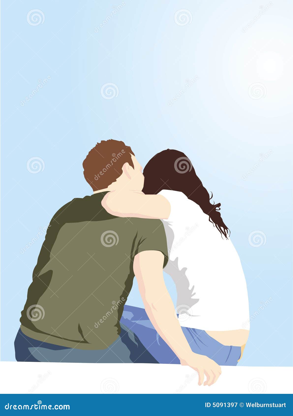 Cuddle1 stock illustration. Illustration of private, moment - 5091397