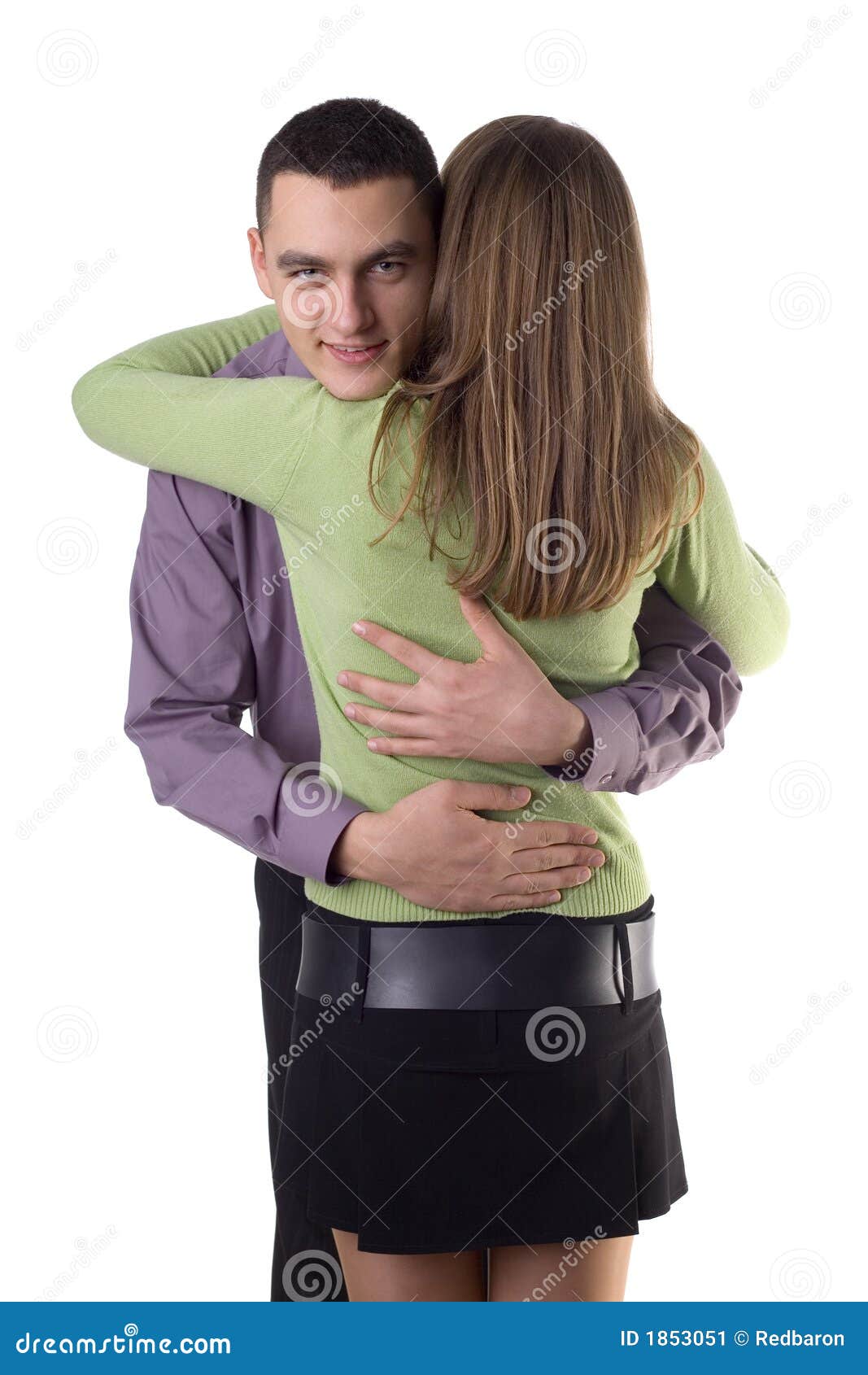 Cuddling Couple - Man S Face To the Camera. Stock Image - Image of nice ...