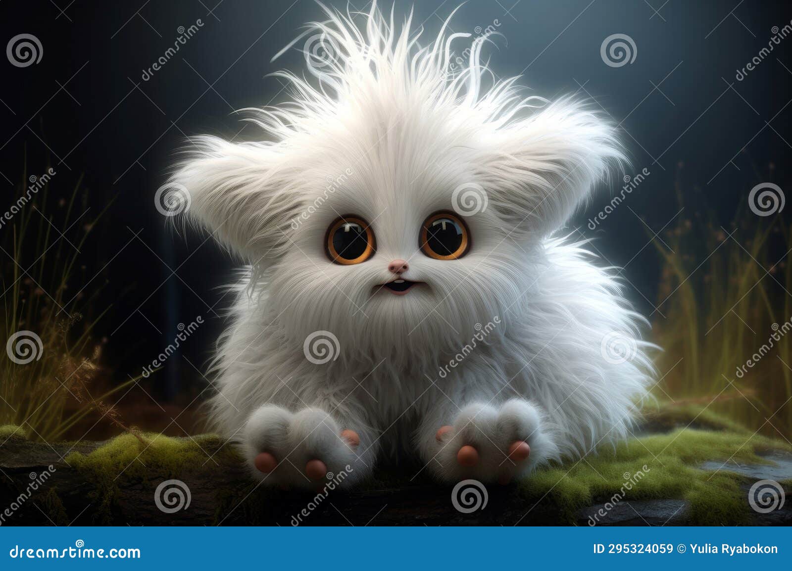 Cuddly Fuzzy Cute Beasty. Generate Ai Stock Illustration - Illustration ...
