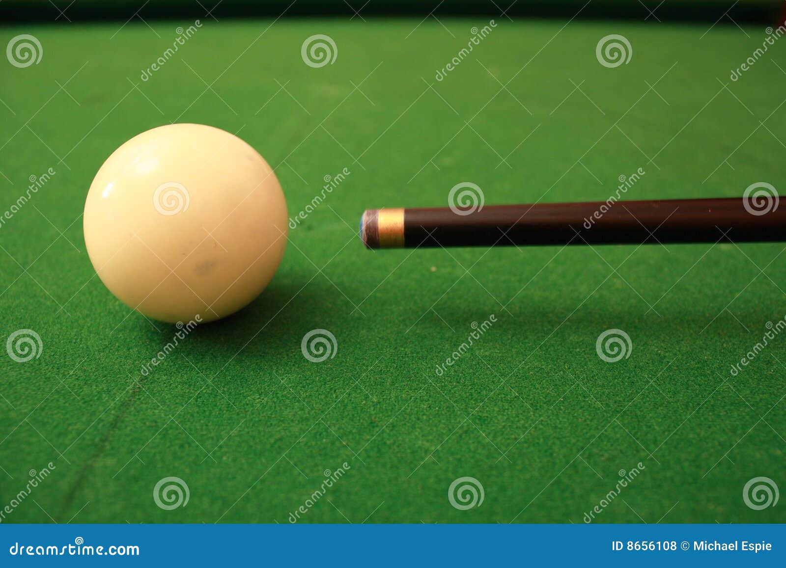 Cue Ball stock photo. Image of straight, green, game, shoot - 8656108