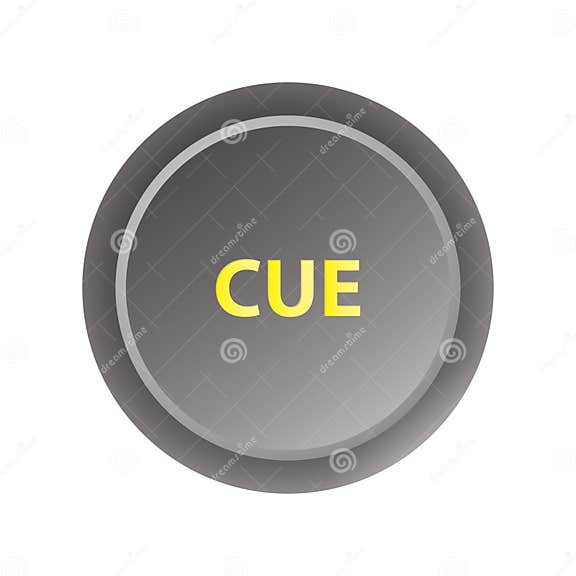 Cue Button. Vector Illustration Decorative Background Design Stock ...