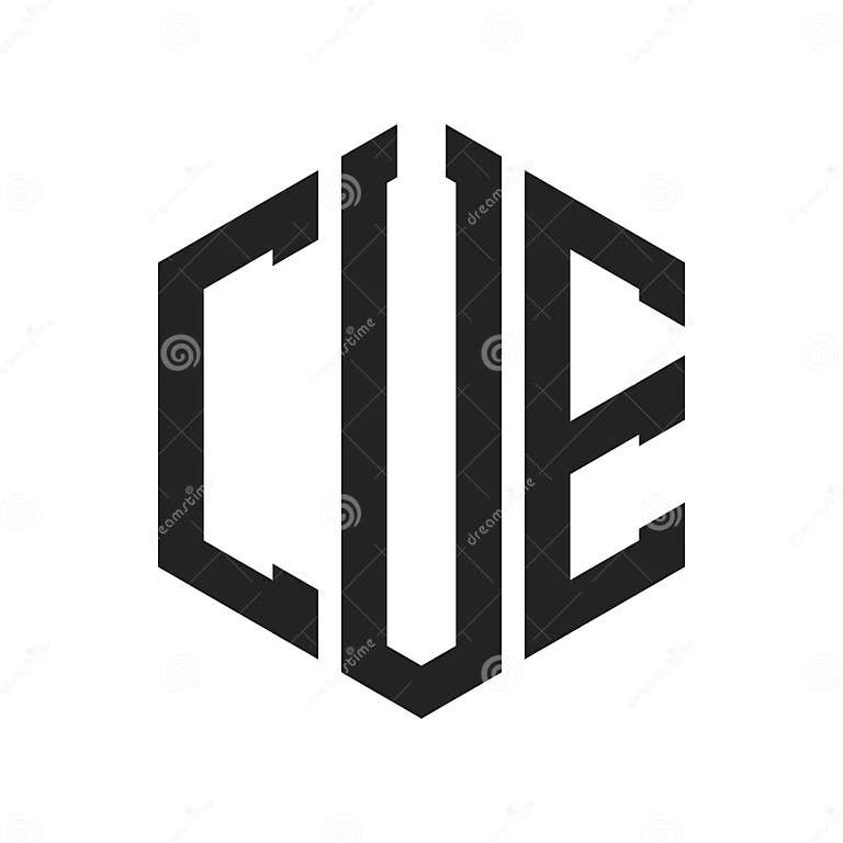 CUE Logo Design. Initial Letter CUE Monogram Logo Using Hexagon Shape ...