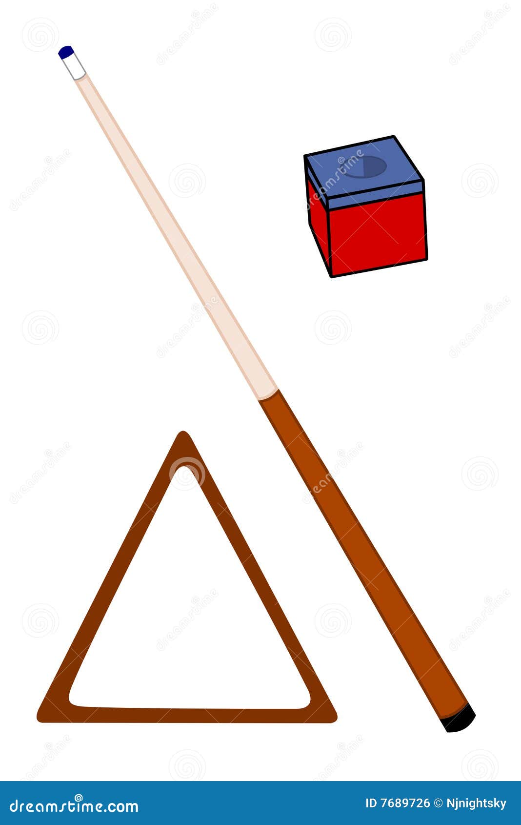 Cue Stick stock vector. Illustration of rack, billiard - 7689726