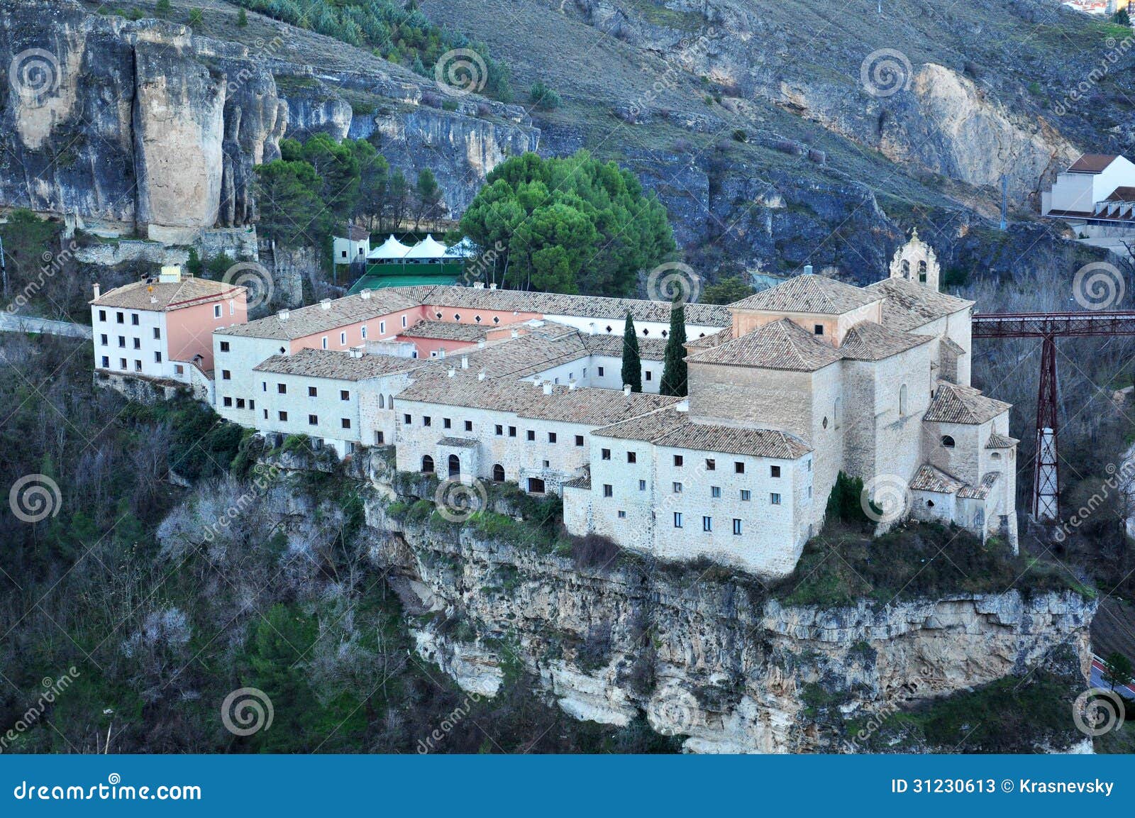 Cuena top view stock image. Image of city, village, bridge - 31230613