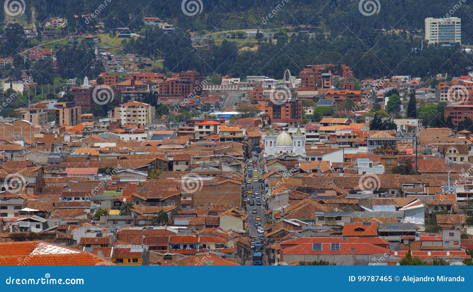 Panoramic View of Downtown of the City of Cuenca from the Viewpoint of ...