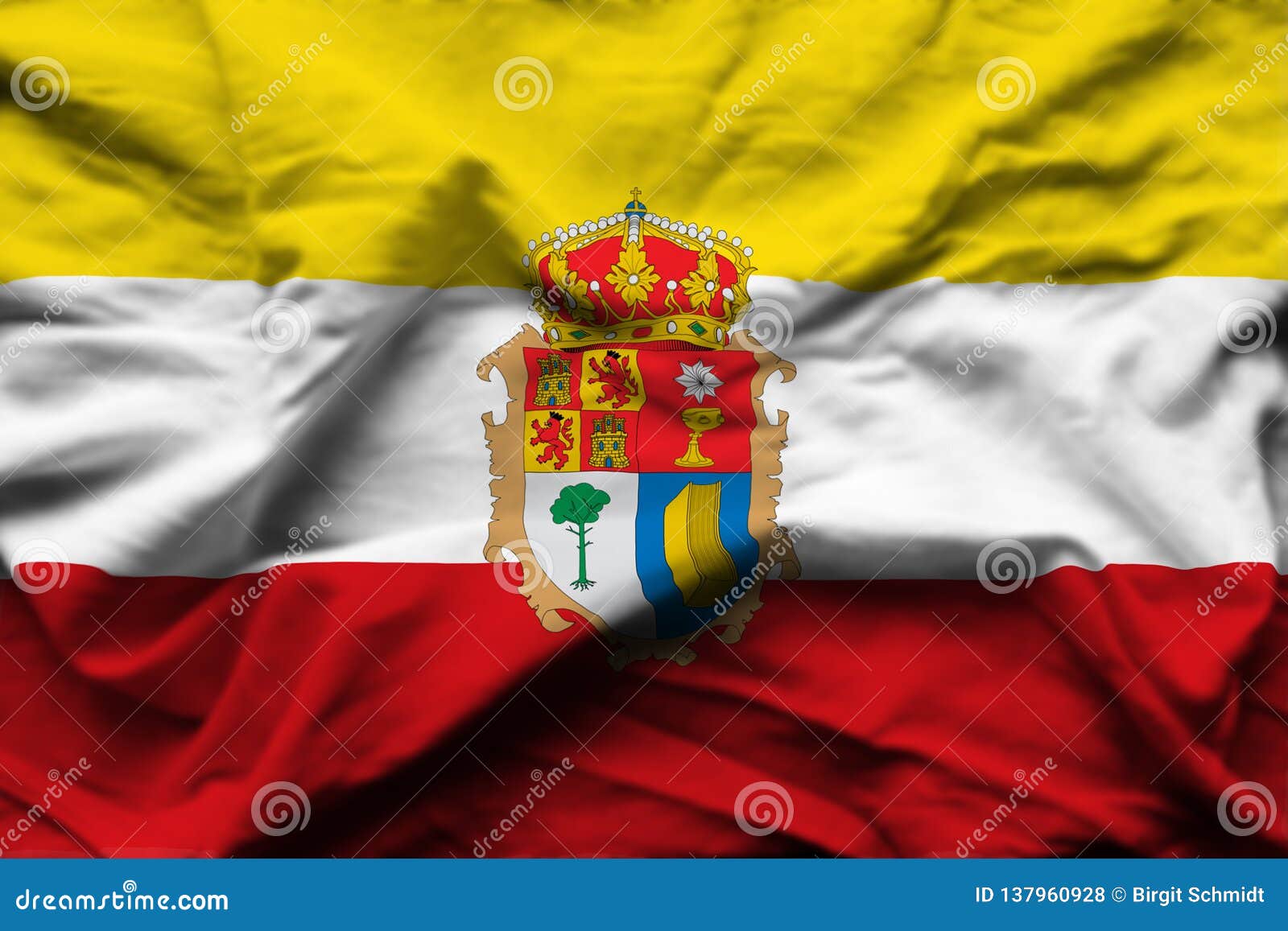 Cuenca Realistic Flag Illustration. | CartoonDealer.com #137960928