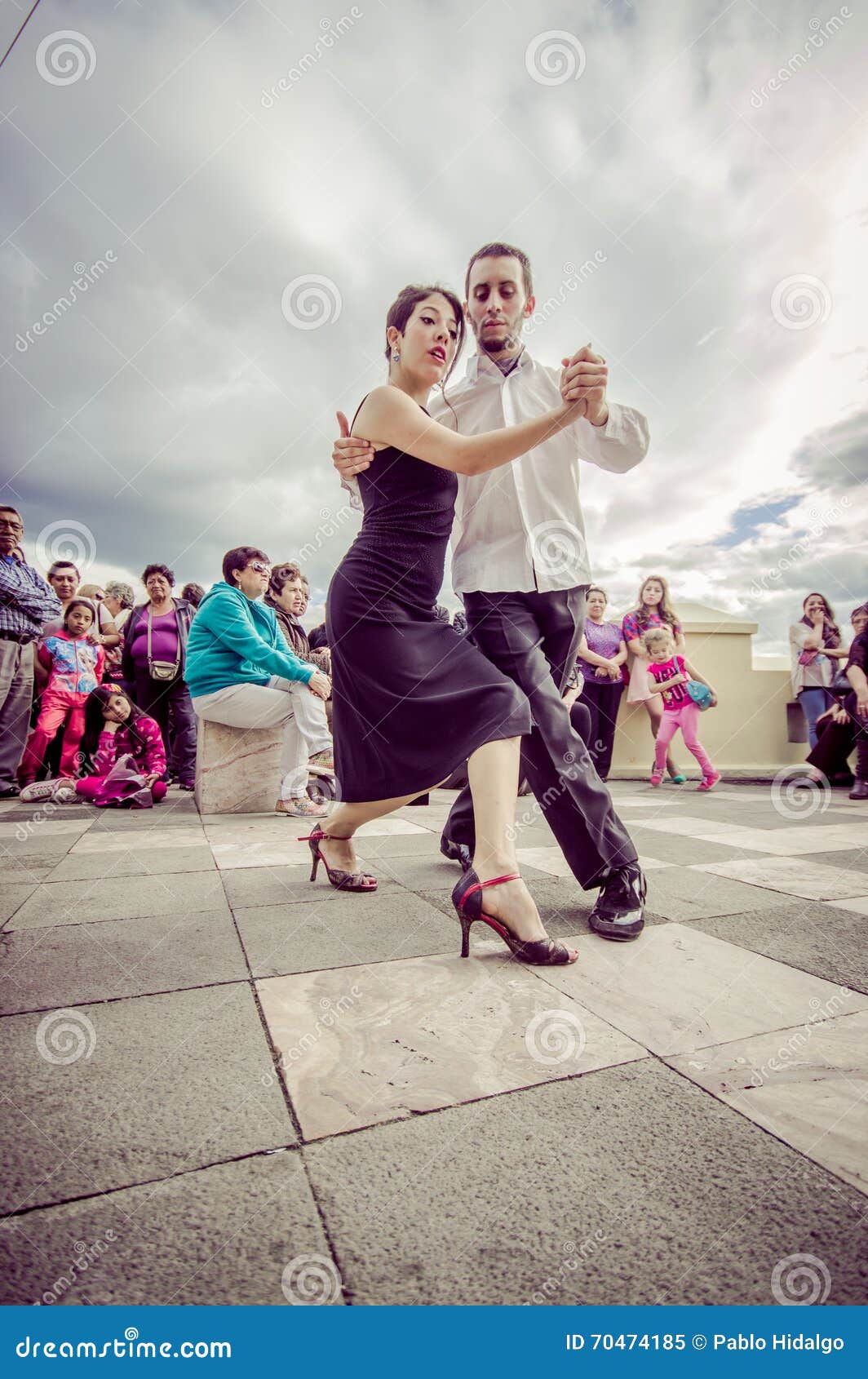 Cuenca, Ecuador - April 22, 2015: Couple Performing Latin Dance Styles ...