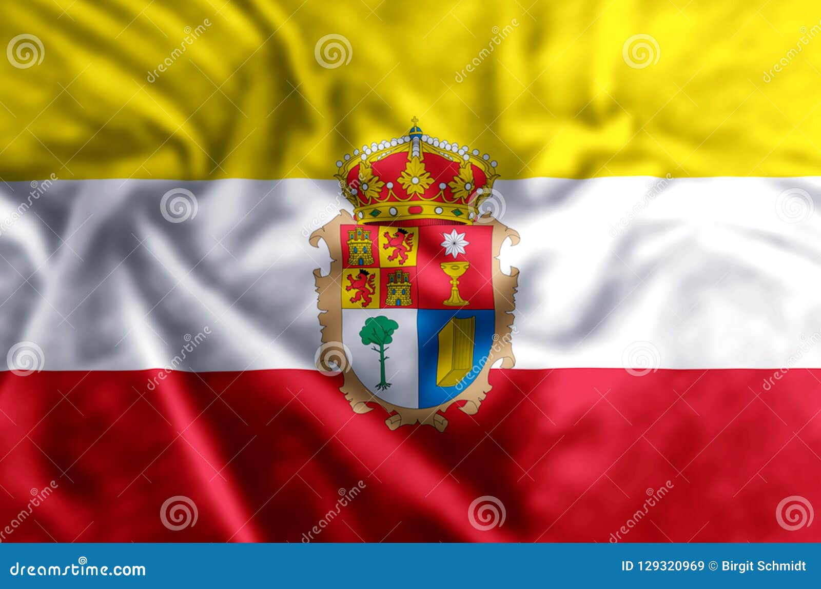 Cuenca-Flaggenillustration stock abbildung. Illustration von plätschern ...