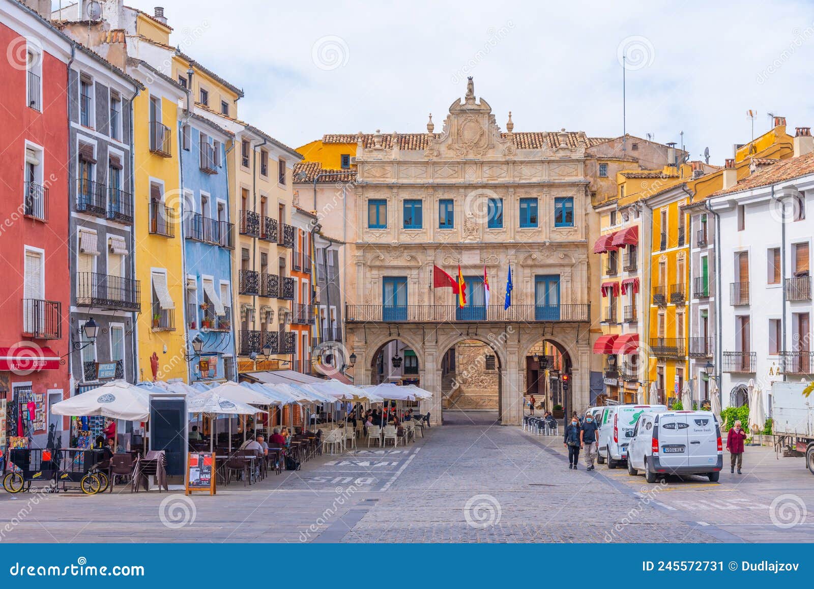 Cuenca, Spain, May 27, 2021: Plaza Mayor at Spanish Town Cuenca ...