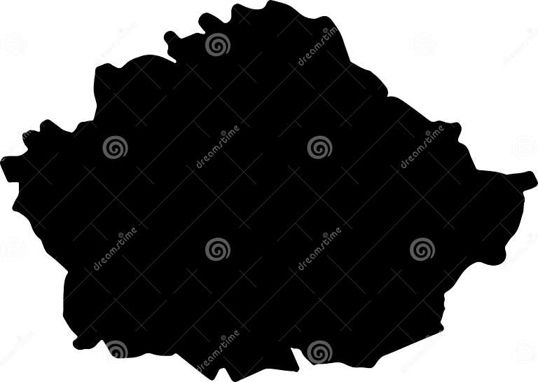 Cuenca Spain Silhouette Map with Transparent Background Stock ...