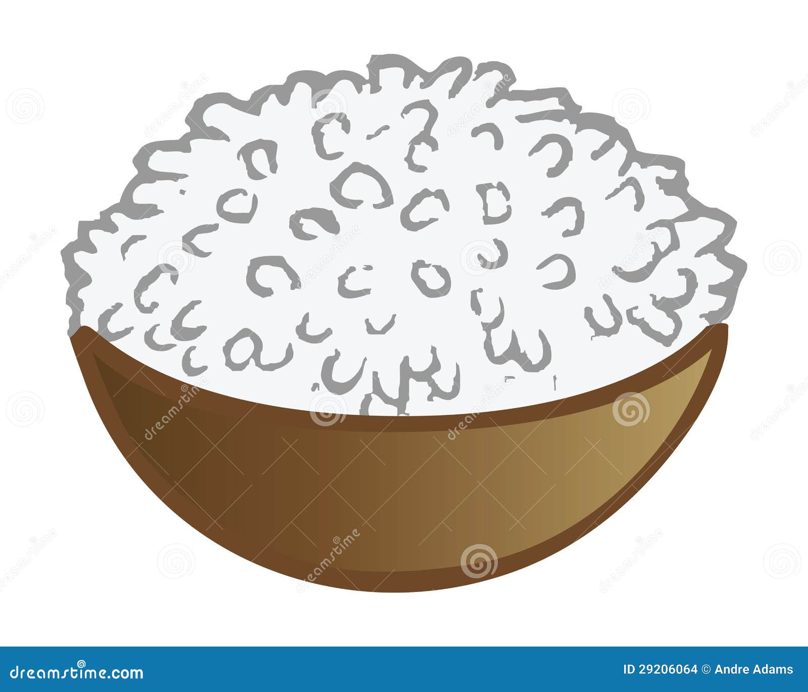 Cuenco de arroz ilustración del vector. Ilustración de alimento - 29206064