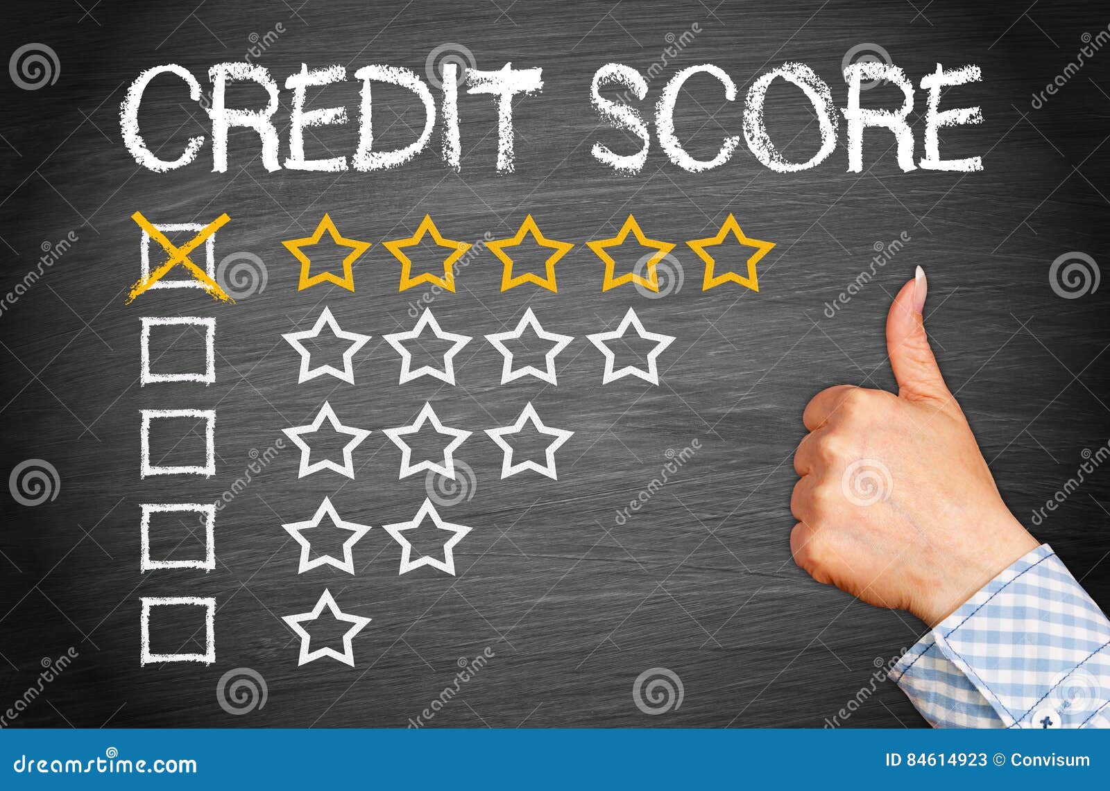 Cuenta De Crédito Excelente Stock de ilustración - Ilustración de tiza ...
