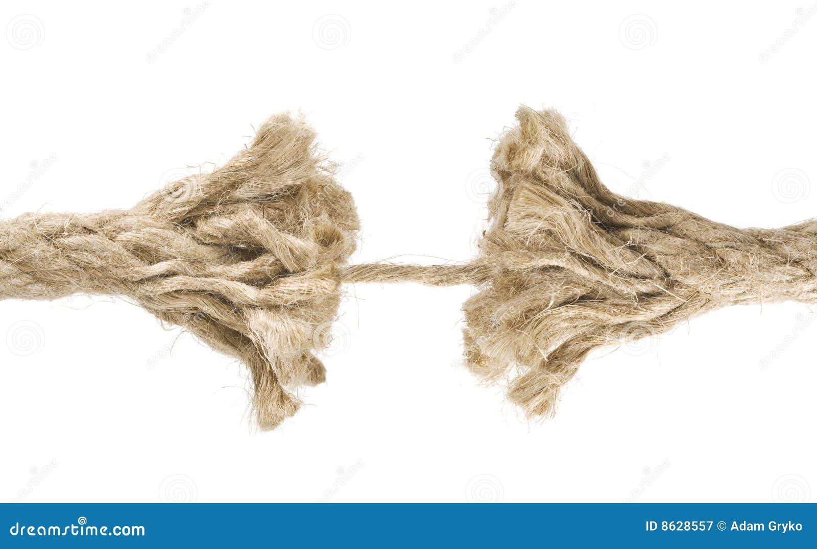 Cuerda Alrededor a Romperse Imagen de archivo - Imagen de aparte, fall ...