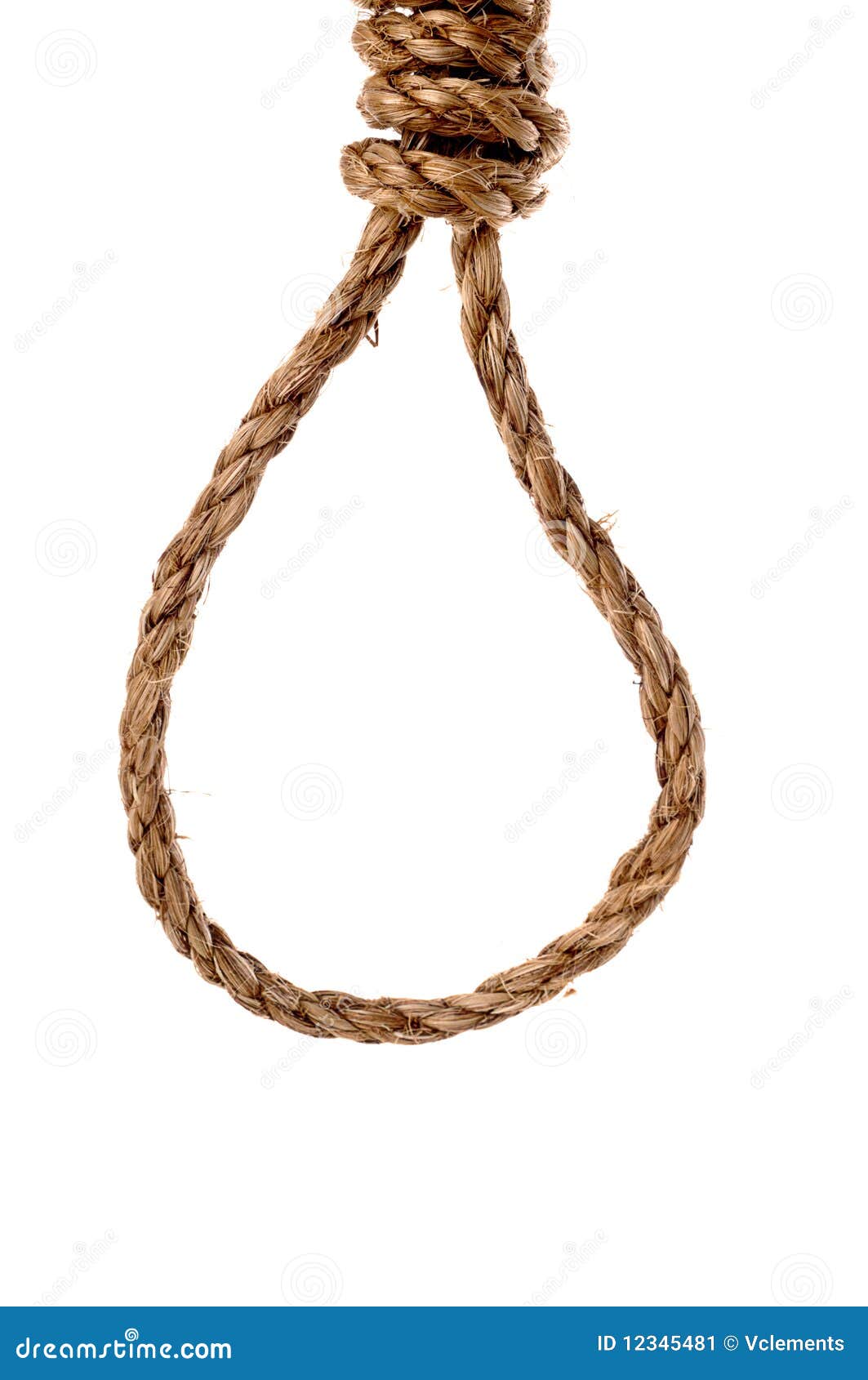 Cuerda En Una Soga En Blanco Imagen de archivo - Imagen de cierre, hilo ...