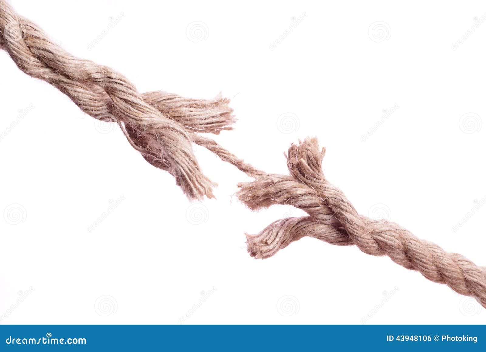 Cuerda Raída Alrededor a Romperse Foto de archivo - Imagen de colgante ...